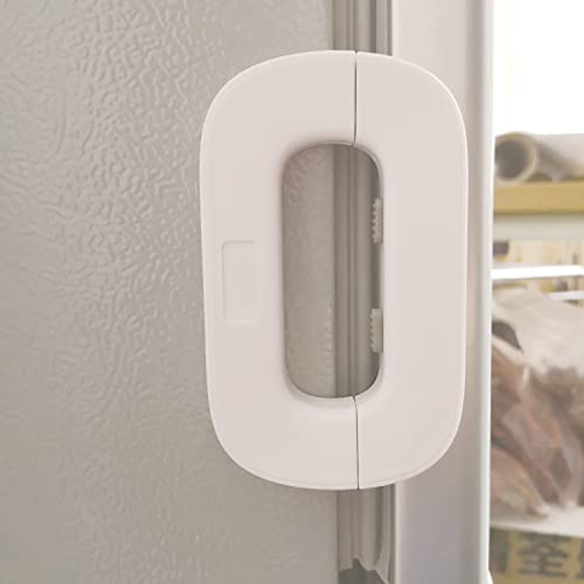 CNBEIAN Child Safety Locks for Refrigerator Doors-2 Pack-White