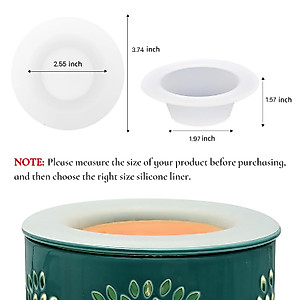 ASAWASA 2 Pcs Wax Warmer Silicone Liner, No Mess, No Scrape Way to Remove Scented Wax, Long Lasting ，Reusable,1.97 inch in bottom diameter Plug in Wax Warmer (Small and medium-size 2pcs) ﻿