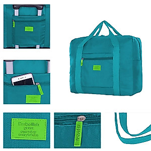 Travel Duffel Bag Lightweight Foldable Travel Bag for Women and Men Waterproof Tote Carry On Luggage Bag Weekender Overnight Bag (Green)