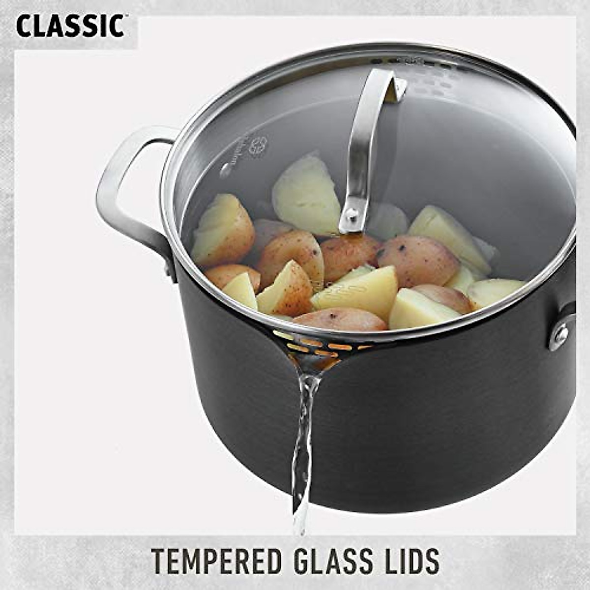 Calphalon 1932451 Classic Nonstick Dutch Oven with Cover, 7 quart, Grey