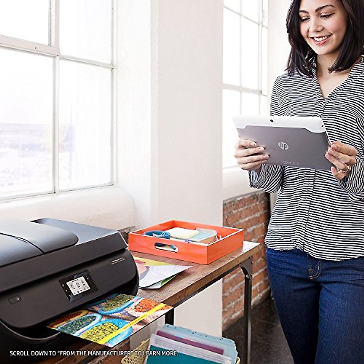 HP OfficeJet 4650 All-in-One Wireless Color Printer with Mobile Printing, Instant Ink ready (F1J03A)