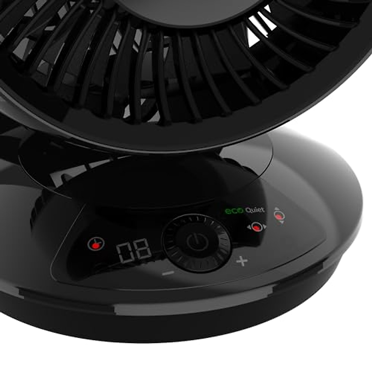 Lasko Whirlwind EcoQuiet Orbital Motion Air Circulator with DC Motor, 12 Speeds, Timer, Dark Mode, Remote Control for Small and Medium Sized Rooms, Black, A12668