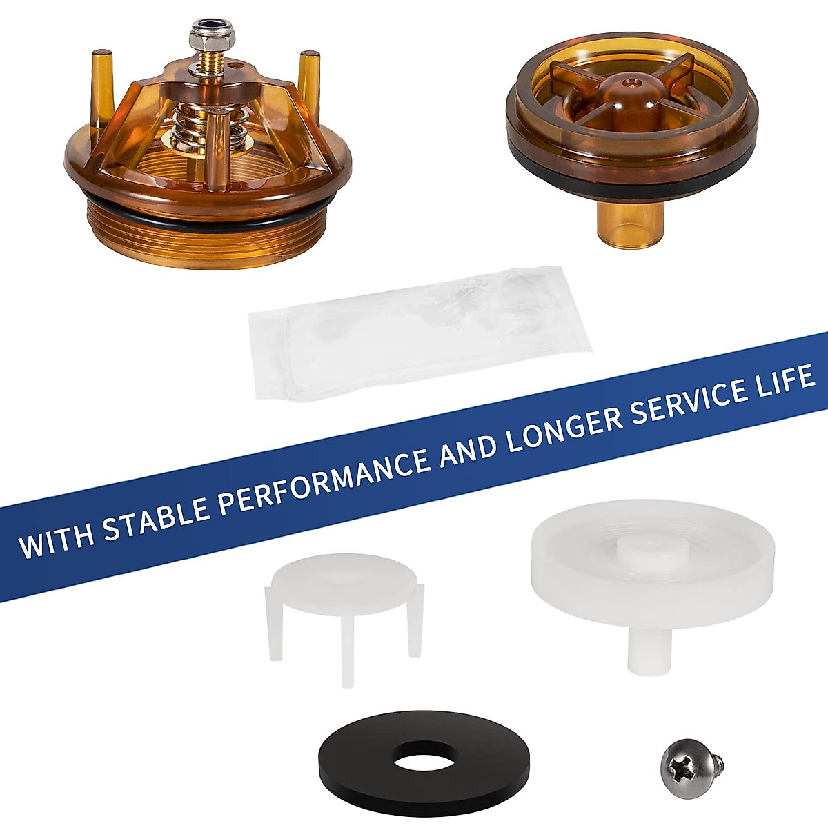 Sunluway 905-212 Bonnet Repair Kit & 905-052 Check Valve Assembly Repair Kit, Fit for Febco 765# 1" and 1-1/4" Pressure Vacuum Breaker and Back Flow Preventers (Comes with Grease)