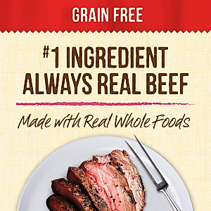 Merrick Lil’ Plates Premium Grain Free Natural Wet Dog Food For Small Dogs, Soft Teeny Texas Steak Tips Recipe - (Pack of 12) 3.5 oz. Tubs