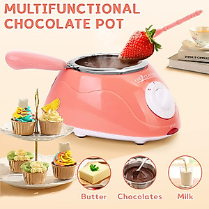 Chocolate Melting Pot, Electric Chocolate Melter Warmer Fondue Fountain Melting Pot Kit for Melting Chocolate, Candy, Milk, Butter, Cheese