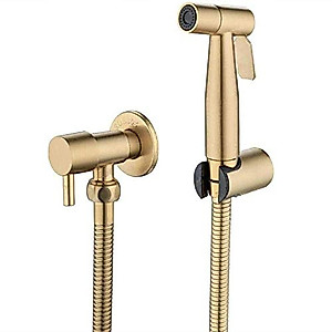 Toilet Sprayer Kit Brass Shower Sprayer Replacement Spray Compatible with Premium Cloth Diaper Sprayer - SUS304 Airbrush Bidet Toilet Set Companion