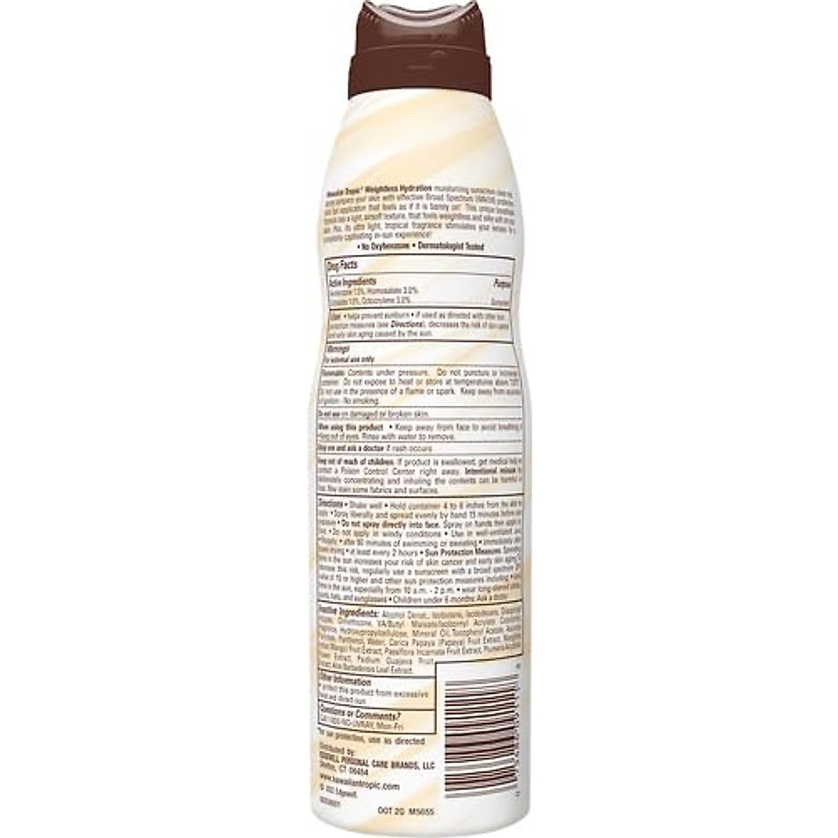 Hawaiian Tropic Weightless Hydration Clear Spray Sunscreen SPF 15, 6oz | Hawaiian Tropic Sunscreen SPF 15, Sunblock, Oxybenzone Free Sunscreen, Spray On Sunscreen, Body Sunscreen Spray, 6oz