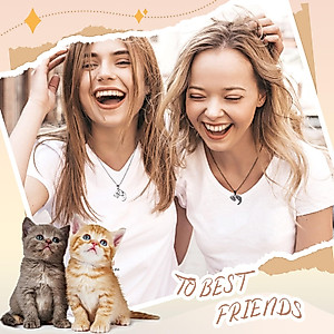 Matching Necklace for Couples, Personalized Yin Yang Pet Cat Pendant Necklace, Boyfriend and Girlfriend Promise Couples Necklaces for Him and Her, Relationship Jewelry Gift for Couples Best Friends