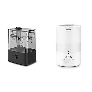 LEVOIT Humidifiers for Bedroom Large Room, 3L Cool Mist Top Fill Oil Diffuser & LEVOIT 60-Hour Humidifiers for Bedroom, 6L Quiet Cool Mist Top Fill Air Vaporizer