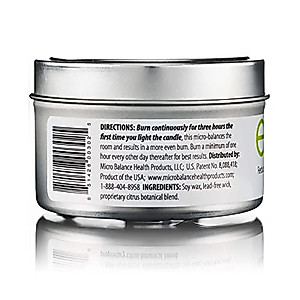 EC3 Air Purification Candle, Natural, Botanical Ingredients in Soy Wax
