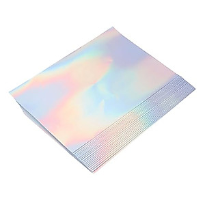 Printable Holographic Sticker Paper for Laser Ink Printing 20 Sheets Printing Paper Stickers Self Adhesive A4 Quick Drying Scratch Resistant Inkjet Printer Paper