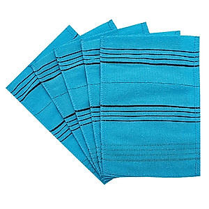 Songwol Korean Exfoliating Large Viscos Bath Gloves Blue (5 Pcs)