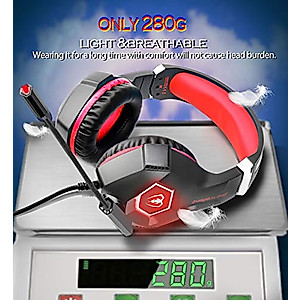 SVYHUOK PS4 Gaming Headset with Mic, Stereo 2019 Latest Lightweight Over-Ear Headphone for Games, Stereo Surround with Noise Cancelling 3.5mm Jack for PC Laptop