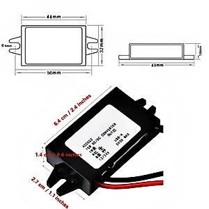 DC-DC 12V to 5V 3A Micro USB Converter Voltage Step Down Regulator Waterproof Power Converters for Car Smartphone