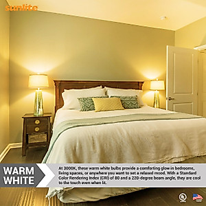 Sunlite LED A21 Light Bulb, 18 Watts (150W Equivalent), 2600 Lumens, 120V, Dimmable, Medium E26 Base, 220 Degree Beam Angle, UL Listed, RoHS Compliant, 3000K Warm White, 1 Pack