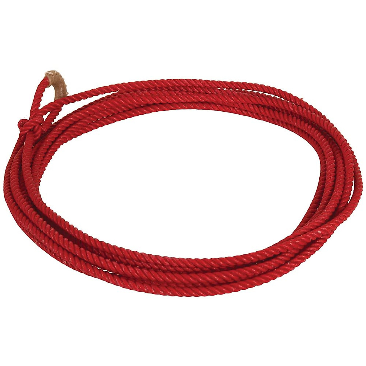Mustang Little Looper Rope | Lightweight Durable Medium Lay Nylon Cowboy Lasso Rope for Outdoor Games, Roping & Horseback Riding Training - Red