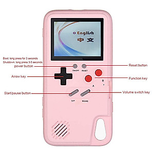 Handheld Game Console Case for iPhone 12/12 Pro, Color Gameboy Case with Built-in Retro Video Games