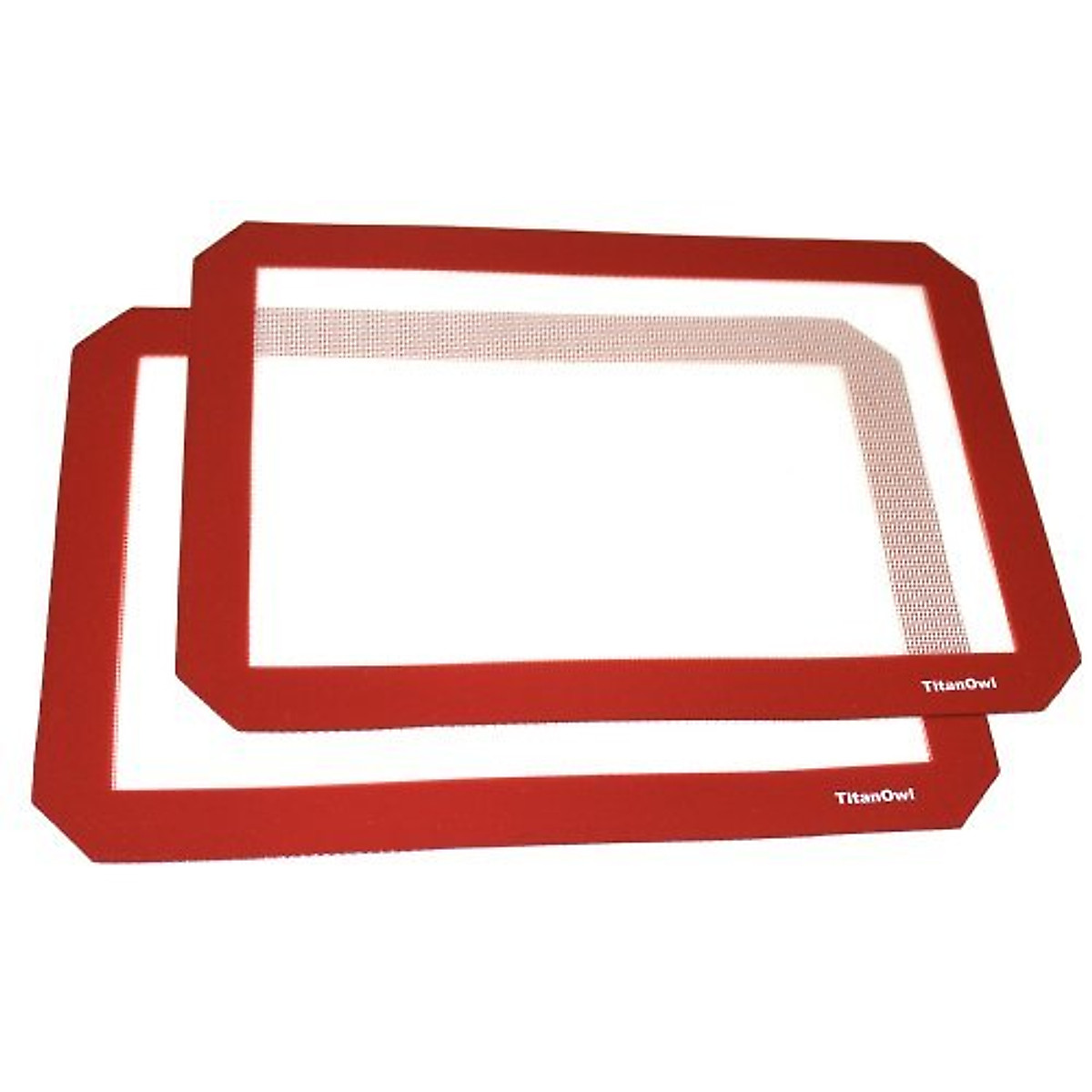 Silicone Mat Pad 2-pak 12 x 8.5 inch for Baking Art Cookie Pastry Pet Tray non-Stick Platinum Cured Food Grade Placemat Sheet