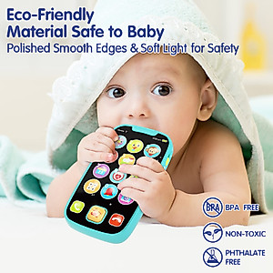 Baby Toys 12-18 Months Baby Learning Cell Phone Toys for 1 Year Old Boy Gifts - Interactive Musical Developmental Phones Toy for 12 Months Infant and Toddler Birthday Gifts