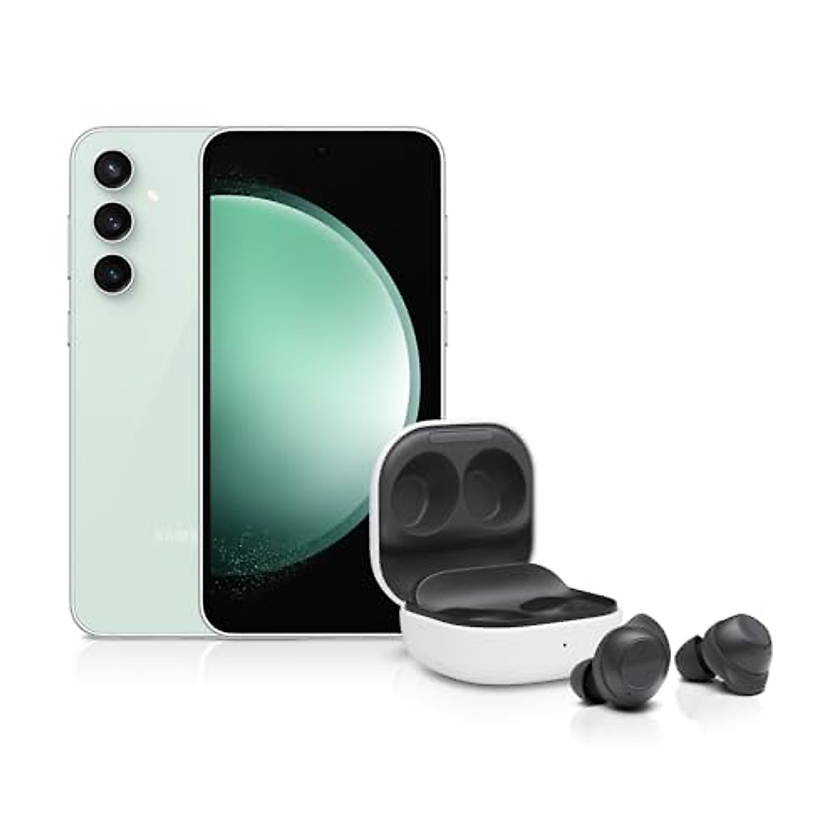 SAMSUNG Galaxy S23 FE Cell Phone (Mint) + $49.99 Buds FE (Graphite) 256GB Unlocked Android Smartphone w/ Long Battery Life and True Wireless Bluetooth Earbuds w/ Wing Tip Design, US Version, 2023