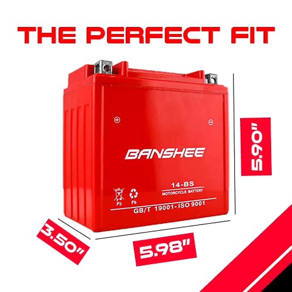 Banshee YTX14-BS Maintenance Free Battery with 4 Year Warranty BAN14BS