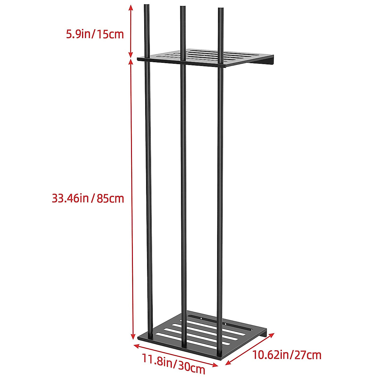 WOWOO 40" Blanket Holder Rack, Clothes Hat Blanket Towel Blanket Storage Holder On Wall, Blanket Ladder Blanket Rack Shelf for Living Room, Matte Black