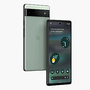Google Pixel 6A 5G Smartphone 6GB RAM 128GB ROM 6.1" OLED Display Octa Core NFC US/Japan Version Full Screen Android Mobile Phone Case n EU Charger/Charcoal/China|128G|6GB|JPN Version