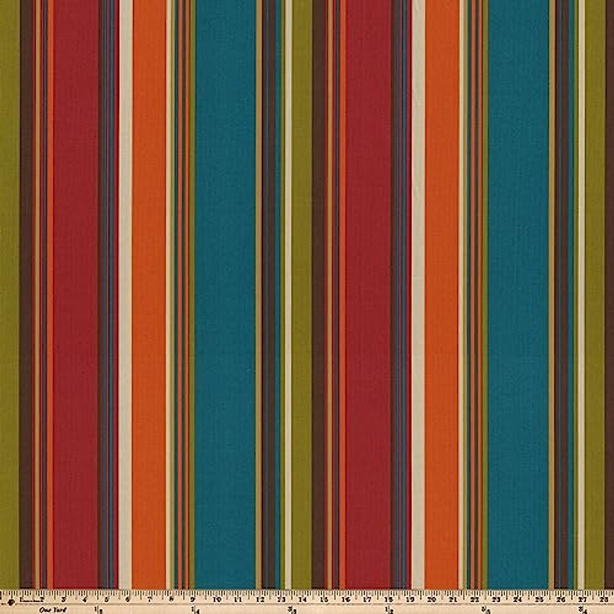 Pillow Perfect Reversible Floral Stripe Outdoor Throw Accent Pillow, Plush Fill, Weather, and Fade Resistant, Large Square - 18.5" x 18.5", Brown/Orange Annie, 2 Count