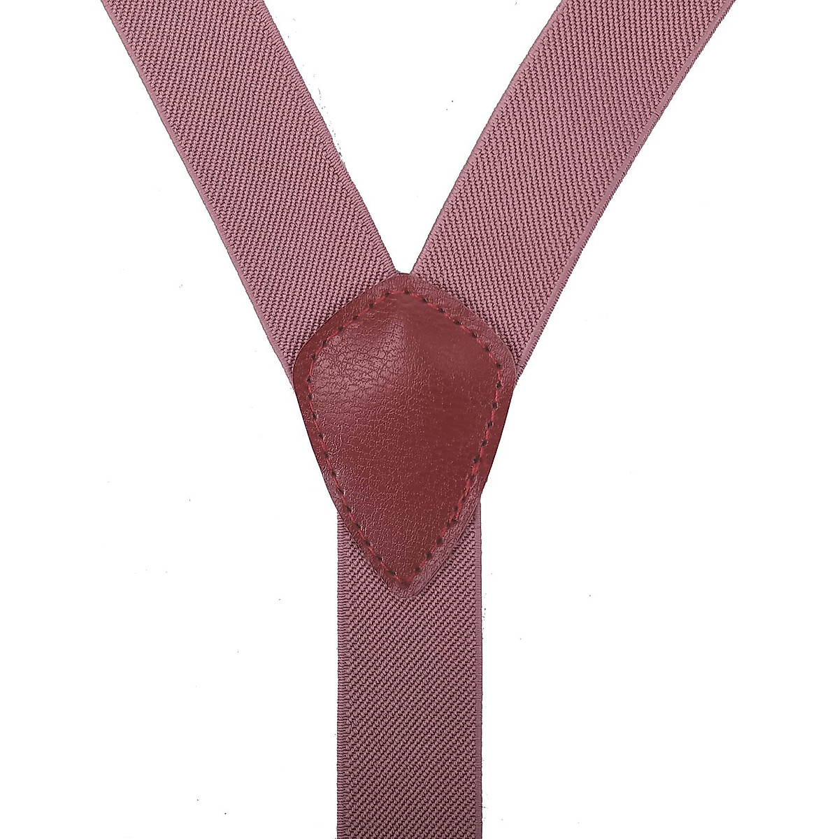 CEAJOO Men's Suspenders and Bow Tie Set Adjustable Y Back 47" Dust Pink