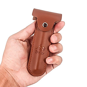 Travel Double Edge Safety Razor, River Lake RZ700 Long Handle Adjustable Classic Safety Shaver Razor (Razor with Protective Case and Stand)