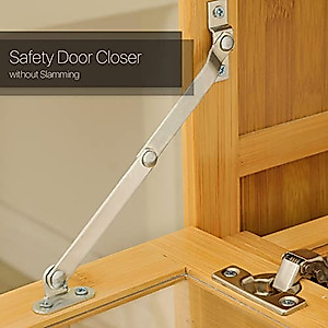 MoNiBloom Bamboo 5 Tier Shoe Storage Cabinet with Acrylic Doors & Tall Compartment for Boots Shoes Rack Organizer for 21-24 Pairs Entryway Living Room, Natural