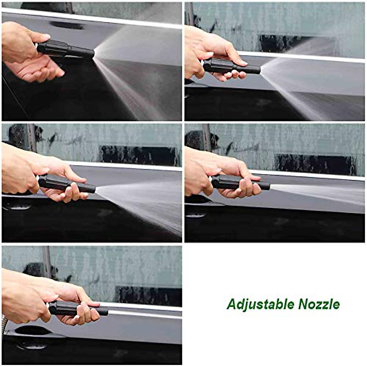 Stainless Steel Metal Garden Hose - 75FT with 2 Nozzles, Lightweight, Heavy Duty, High Pressure, Flexible, Tangle Free & Kink Free Cool to Touch, Outdoor Yard Hose