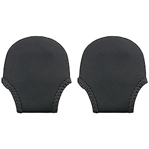 WHYHKJ Fishing Reel Bag 2pcs Fishing Reel Protective Case Cover Black Neoprene Spinning Reel Baitcasting Reel Storage Bag