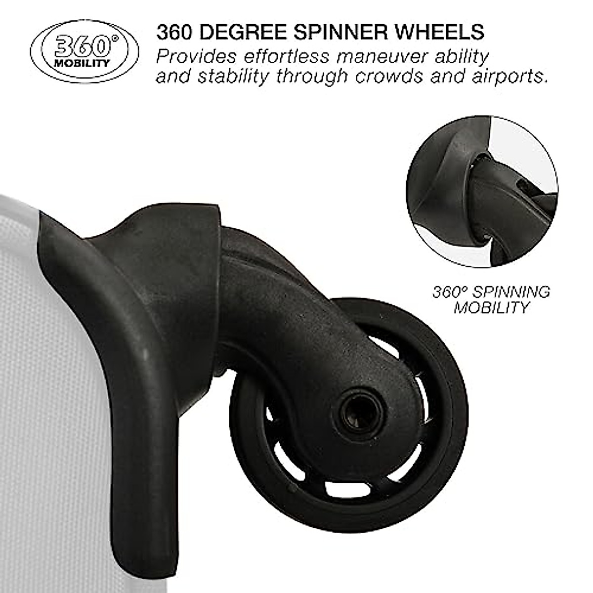 U.S. Traveler Anzio Softside Expandable Spinner Luggage, Dark Grey, Carry-on 22-Inch