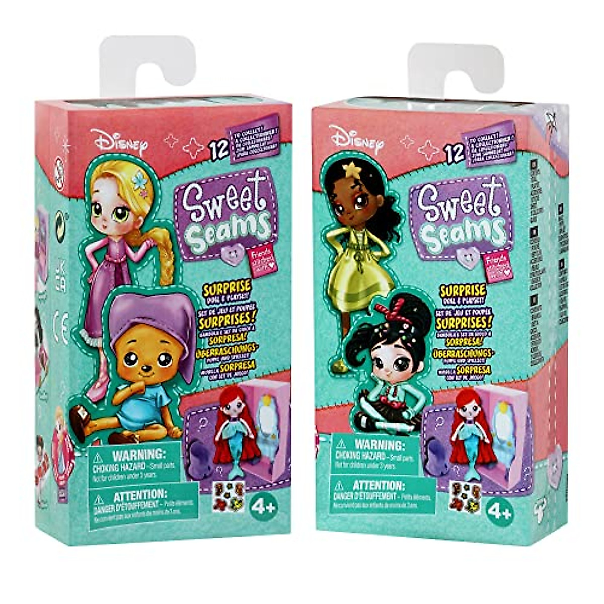 SWEET SEAMS Disney Single Pack Bundle: The Nightmare Before Christmas - Sally & Alice in Wonderland 6" Soft Rag Dolls and Playsets