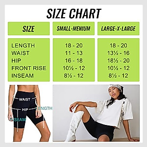 ZOOSIXX 7 Pack Biker Shorts for Women, 8” High Waisted Tummy Control Soft Yoga Workout Black Athletic Spandex Shorts