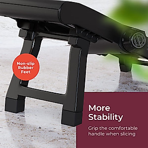 MuellerLiving Mandoline Slicer for Kitchen, Stainless Steel, Slice or Julienne, Vegetable Chopper, Fruit Slicer