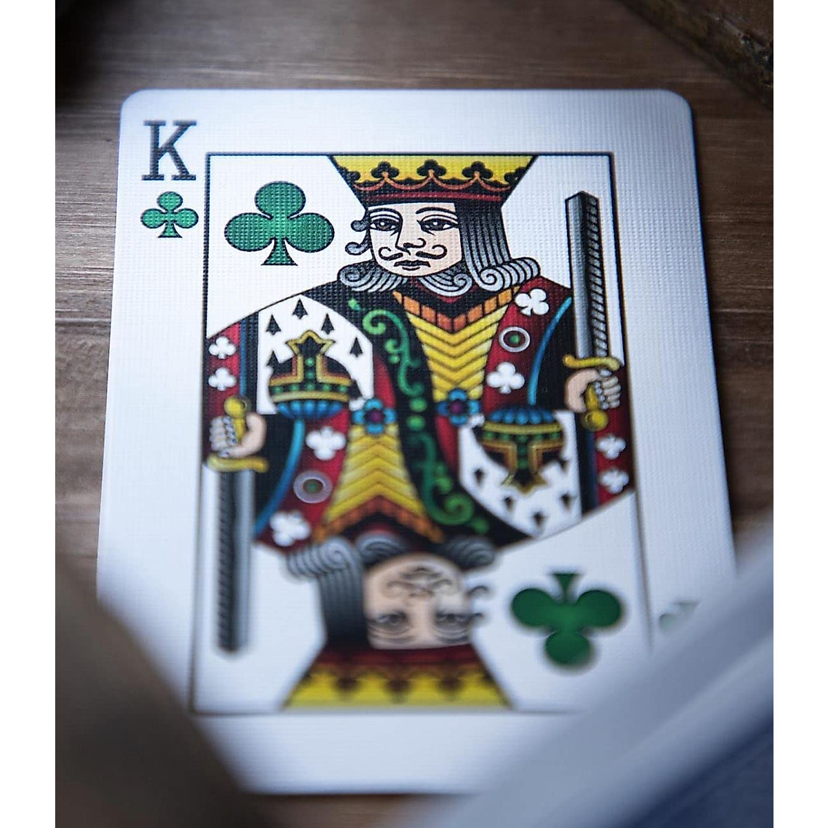 Hesslers (Blue) Rider Back Playing Cards, Unique Four-Color Suites (Includes Poker Hand Reference Cards)