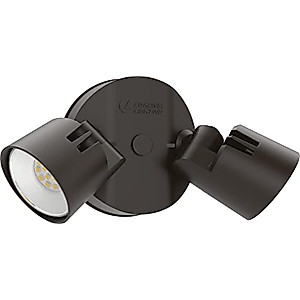 Lithonia Lighting HGX LED 2RH 40K 120 DDB M2 HomeGuard Security Flood Lights 2750 Lumens, 2-Light, No Sensor, Dark Bronze