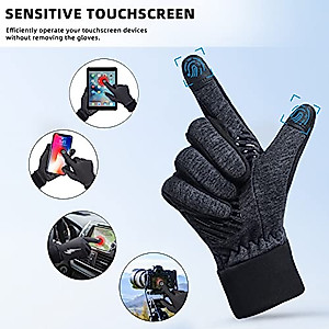 BONFAD Winter Warm Gloves for Men Women Touchscreen for Running Driving Cycling Working Hiking (S)