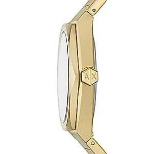 AX ARMANI EXCHANGE Men's Three-Hand Date Gold-Tone Stainless Steel Watch (Model: AX2810)