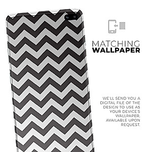 DesignSkinz Black and White Zigzag Chevron Pattern Protective Vinyl Decal Wrap Skin Cover Compatible with The Samsung Galaxy S20 (Screen Trim & Back Glass Skin)