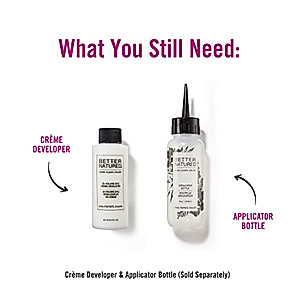 Better Natured Permanent 3V Dark Plum Hair Color Dye - Naturally-derived, Vegan & 100% Gray Coverage that Lasts up to 8 Weeks