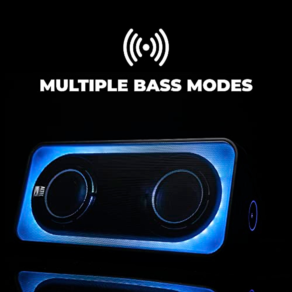 Altec Lansing Shockwave 200 Wireless Party Speaker 180W Bluetooth Speaker with a Long Lasting 12 Hour Battery, Multi LED Party Modes, Multiple bass Boost Modes, Party Sync, AM/FM Radio