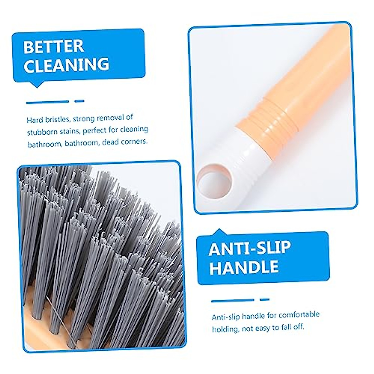 1pc Brush Flooring Scrubber Brush Bathroom Brush Soft Dusting Brush Cleaner Grout Broom with Long Bristle Home Broom Durable Brush Abs HOMOCONO