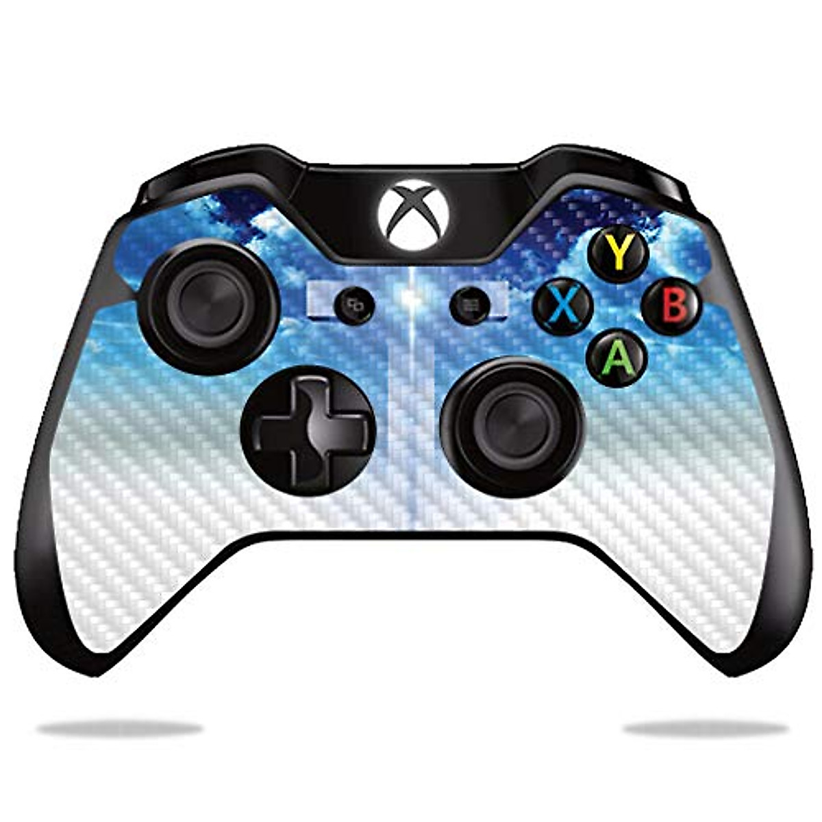 MightySkins Carbon Fiber Skin for Microsoft Xbox One or One S Controller - Cross | Protective, Durable Textured Carbon Fiber Finish | Easy to Apply, Remove, and Change Styles | Made in The USA