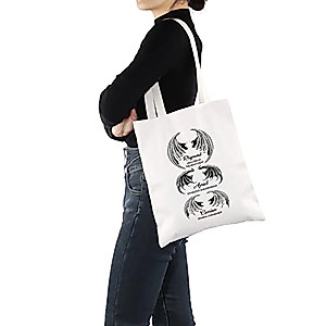 G2TUP ACOTAR Inspired Gift Rhysand Azriel Cassian Reusable Canvas Tote Bag A Court of Thorns and Roses Shopping Bag Bat Boys Fan Club Gift (Rhysand Azriel Cassian Handbag)