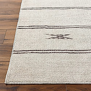 SURYA Becki Owens x Rivi Moroccan Area Rug, 7'10" x 10', Light Grey