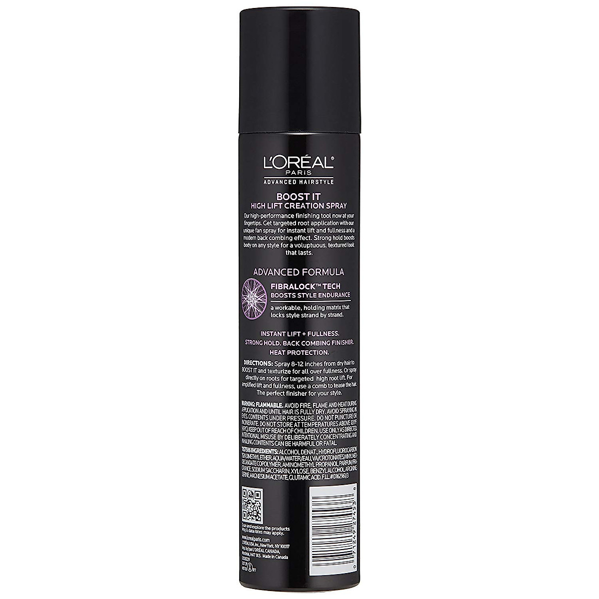 L'Oreal Advanced Hairstyle Boost It High Lift Creation Spray Strong Hold 5.30 oz (Pack of 2)