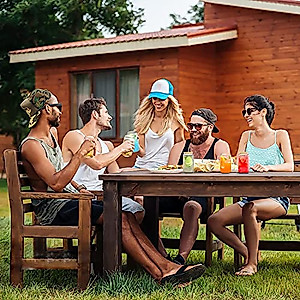 Finew 8PCS Drinking Glasses with Bamboo Lids and Straws, Glass Cups Set, 16oz Beer Can Shaped Glasses, Iced Coffee Cups, Cute Tumbler Cup, for Whiskey, Wine Cocktail Boba Tea Gift